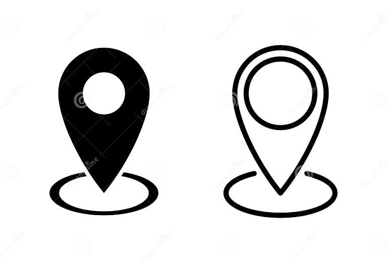 Pin Icon . Location Icon Vector. Destination Icon. Map Pin Stock Vector ...