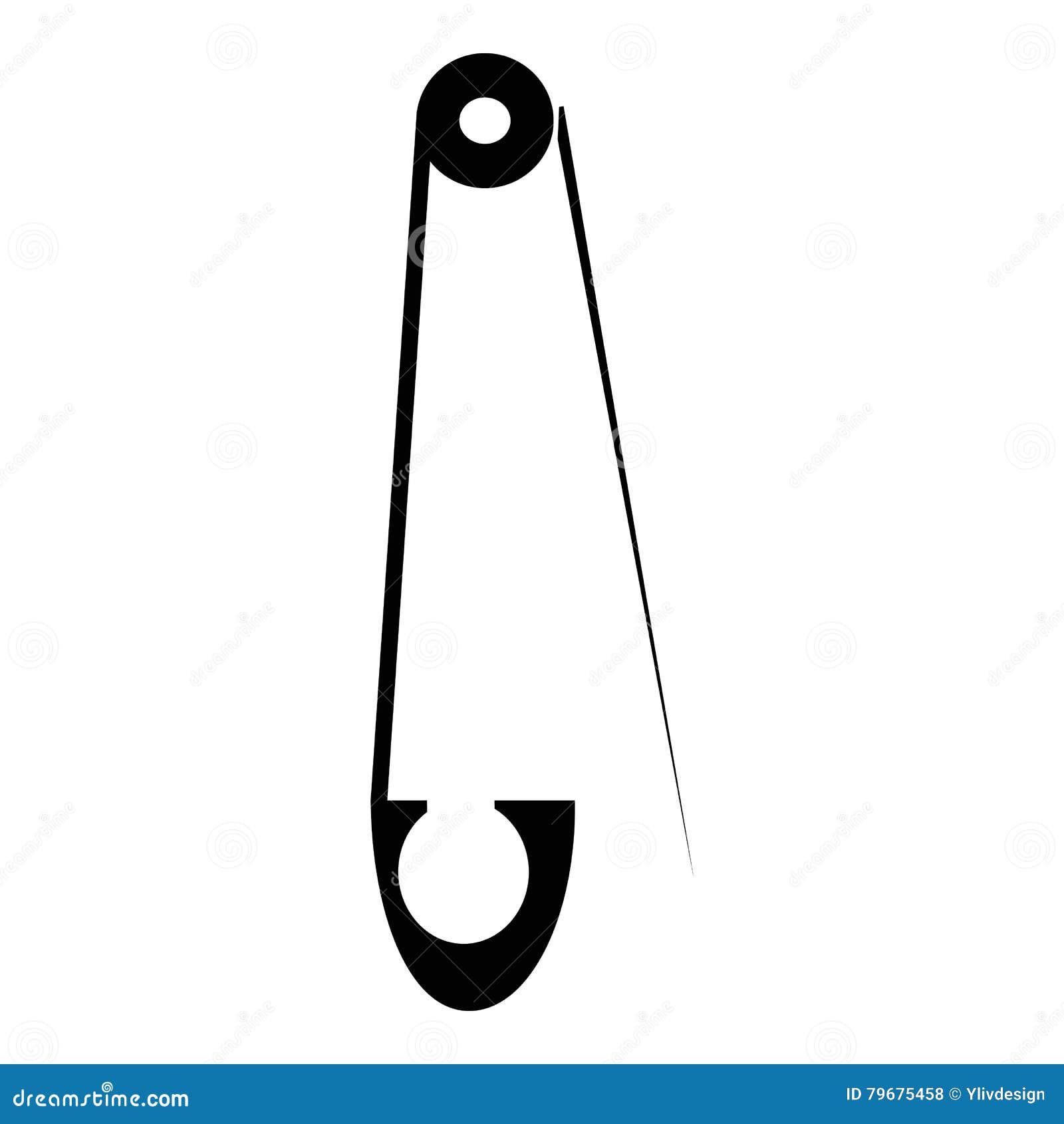 Pin icon, simple style stock vector. Illustration of help - 79675458