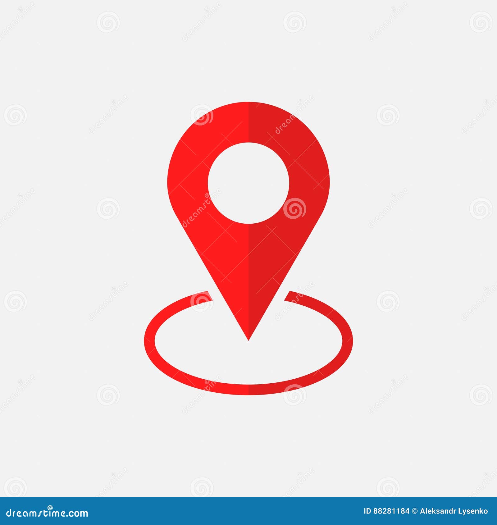 Pin Icon Vector. Location Sign in Flat Style on White Background Stock ...