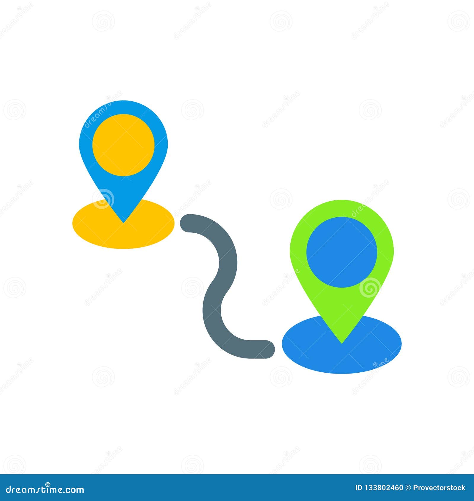 Pin Icon Vector Sign and Symbol Isolated on White Background Stock ...