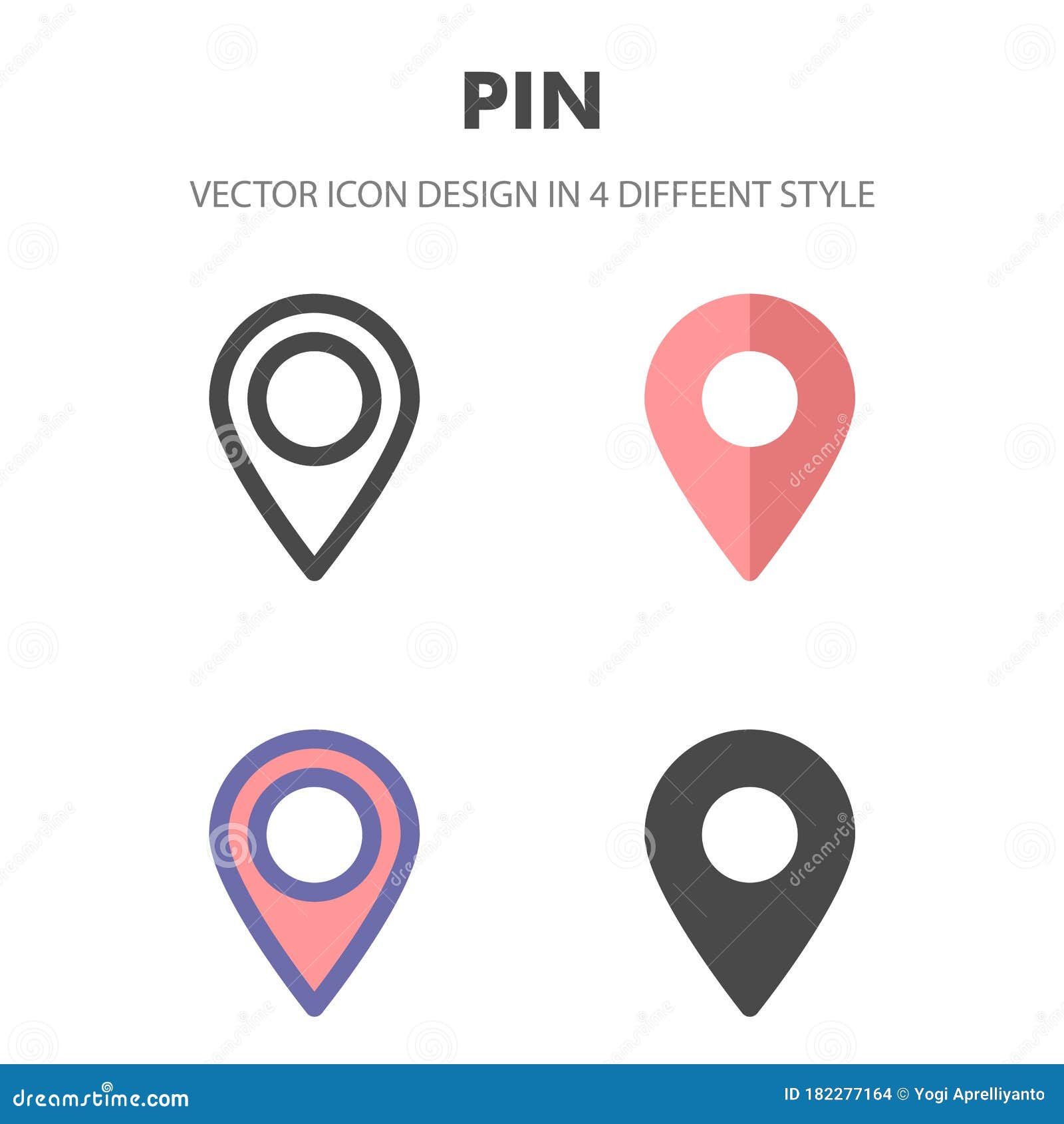 Pin Icon. for Your Web Site Design, Logo, App, UI. Vector Graphics ...