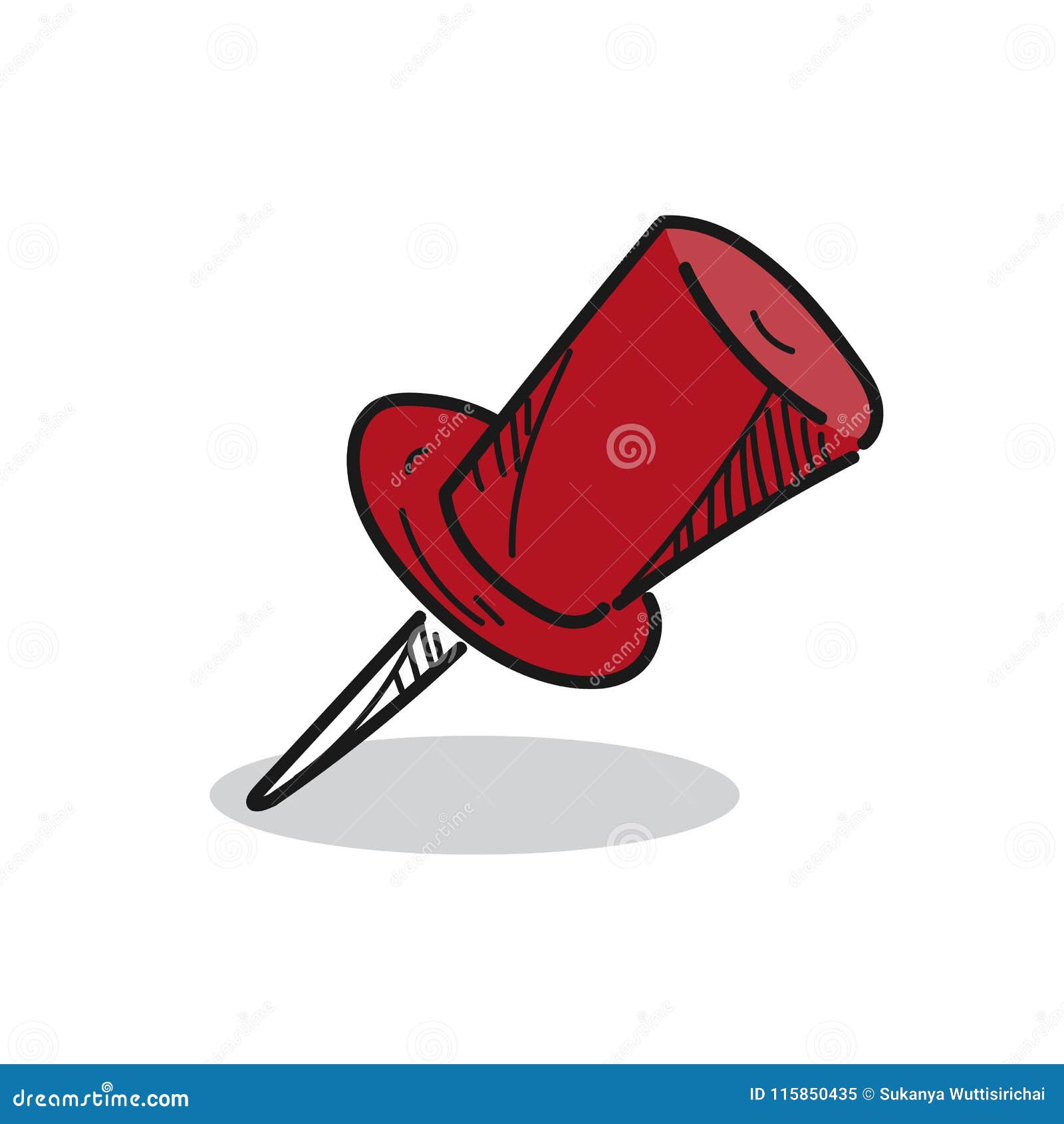 Pin Illustration on a White Background Stock Illustration ...