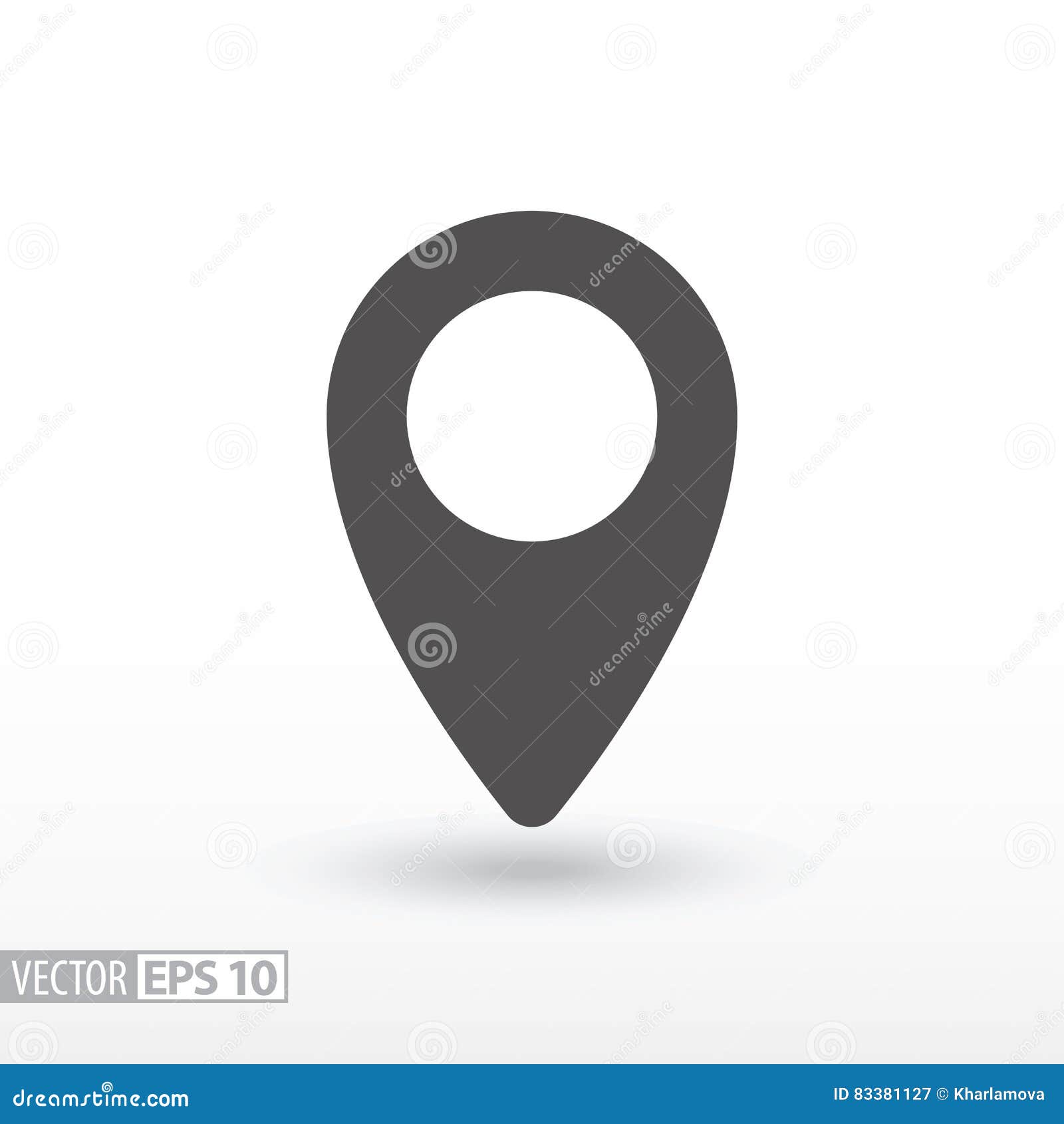 Pin location - flat icon stock vector. Illustration of infographic ...