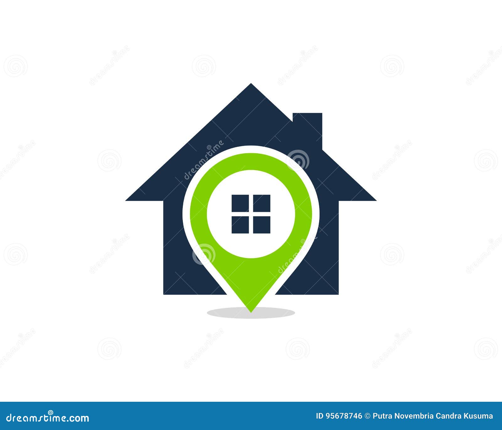 Pin Location House Home Icon Logo Design Element Vektor Abbildung ...