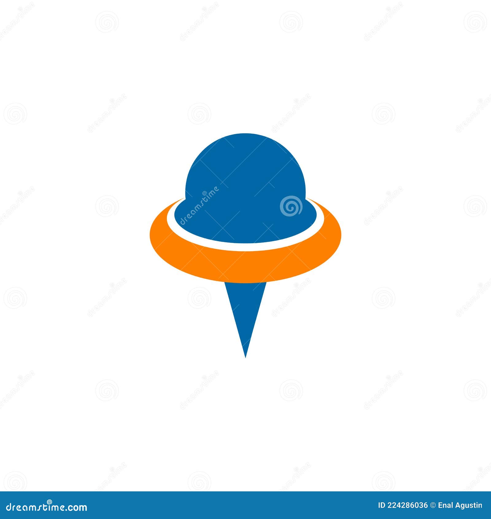 Pin Location Icon Logo Design Template Stock Vector - Illustration of ...