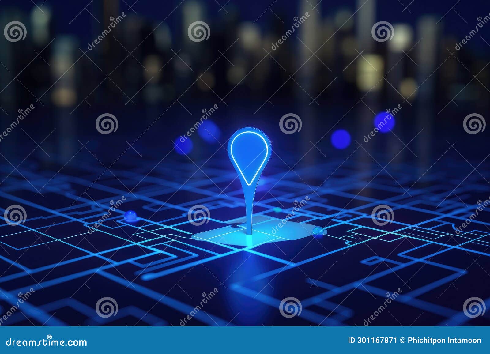 Pin Location Icon for Navigation or Map, Generative Ai Stock Image - Image of marker, navigation ...
