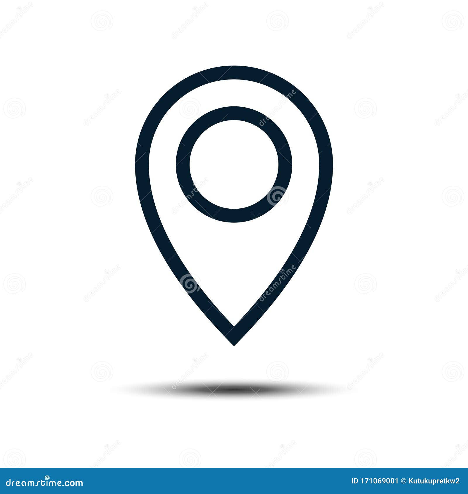 Pin Location Map Icon Vector. Pin Locator Illustration Design Stock ...