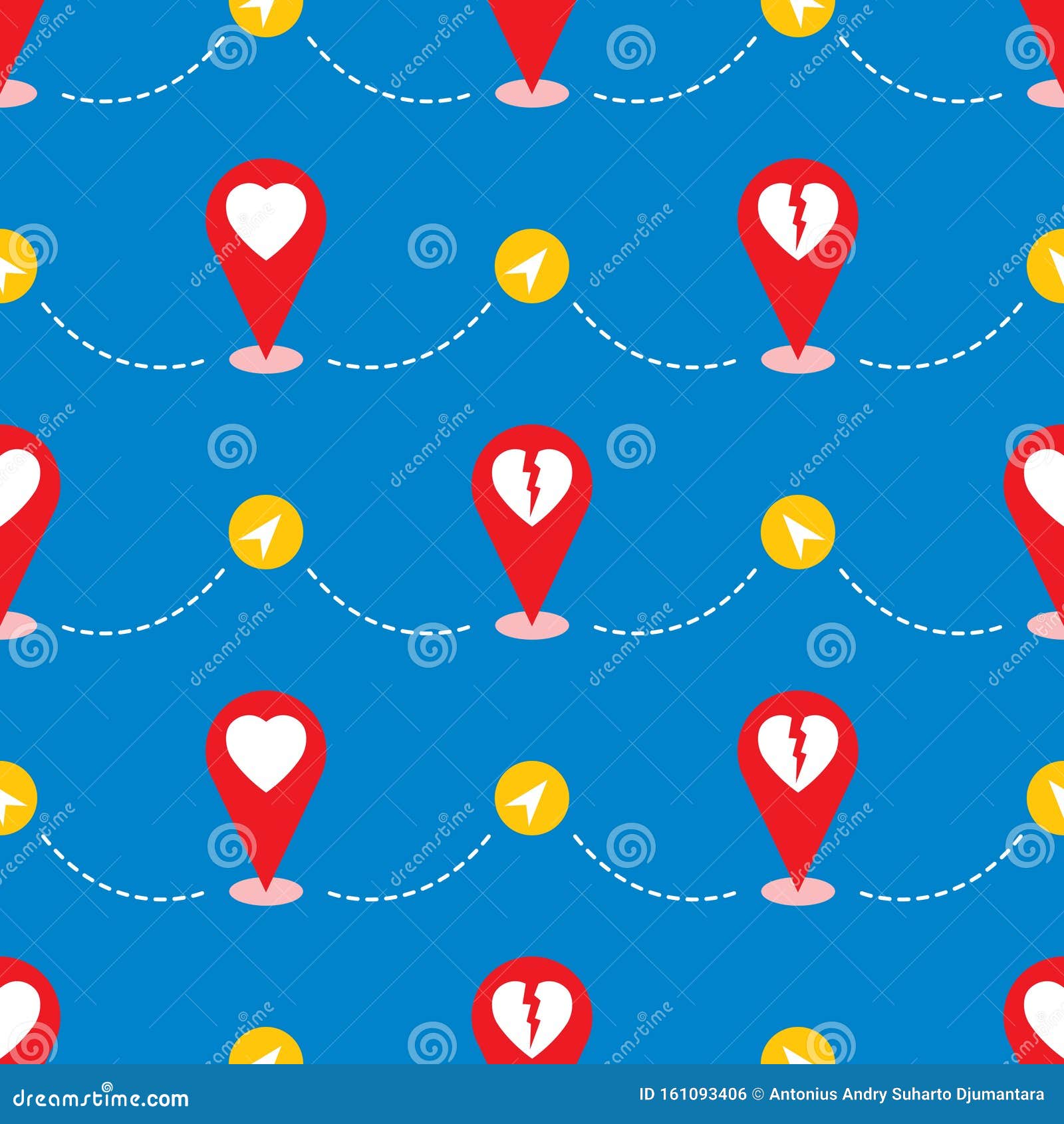 Pin Location Map Vector Pattern Stock Vector - Illustration of locate ...