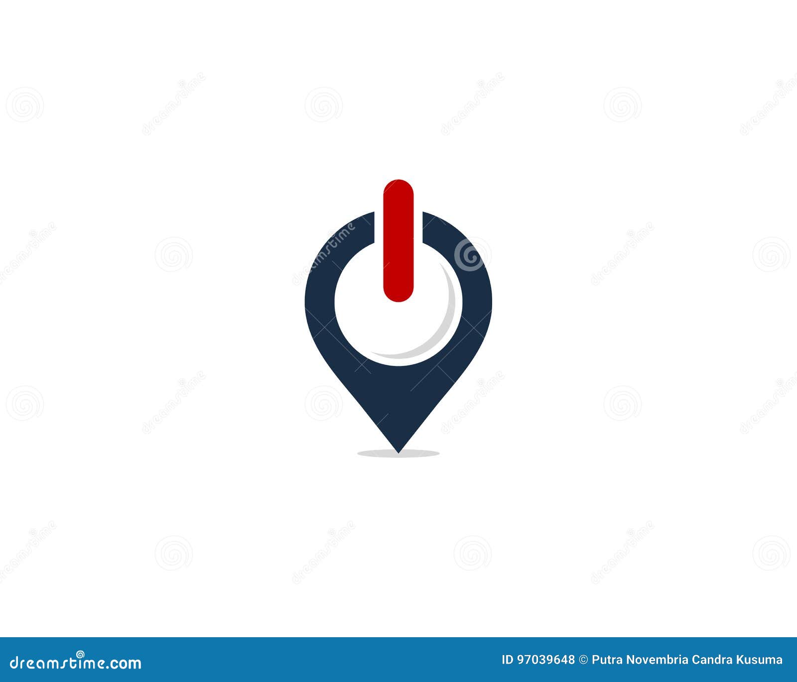 Pin Location Power Energy Icon Logo Design Element Vektor Abbildung ...