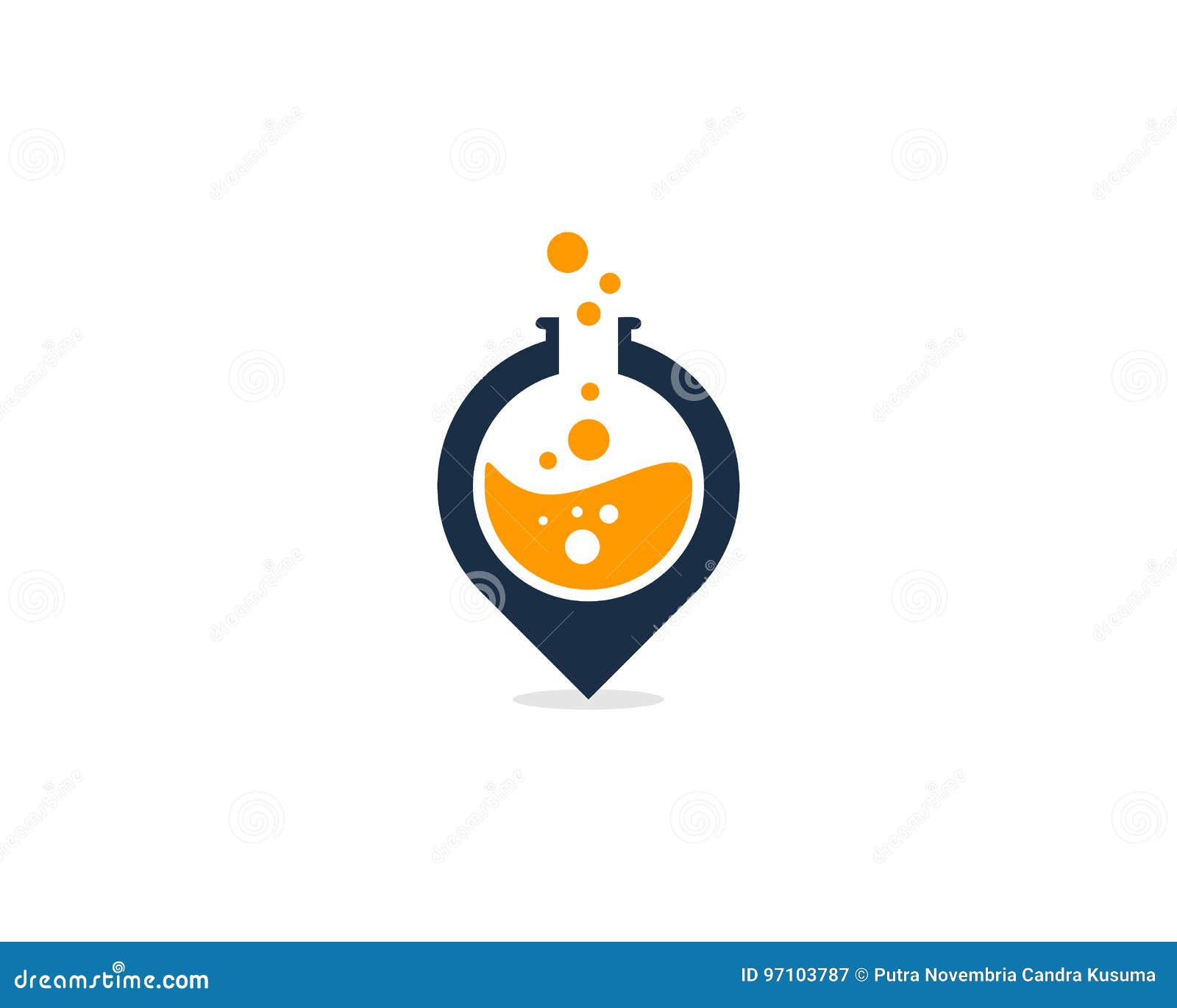 Pin Location Science Lab Icon Logo Design Element Ilustración del ...