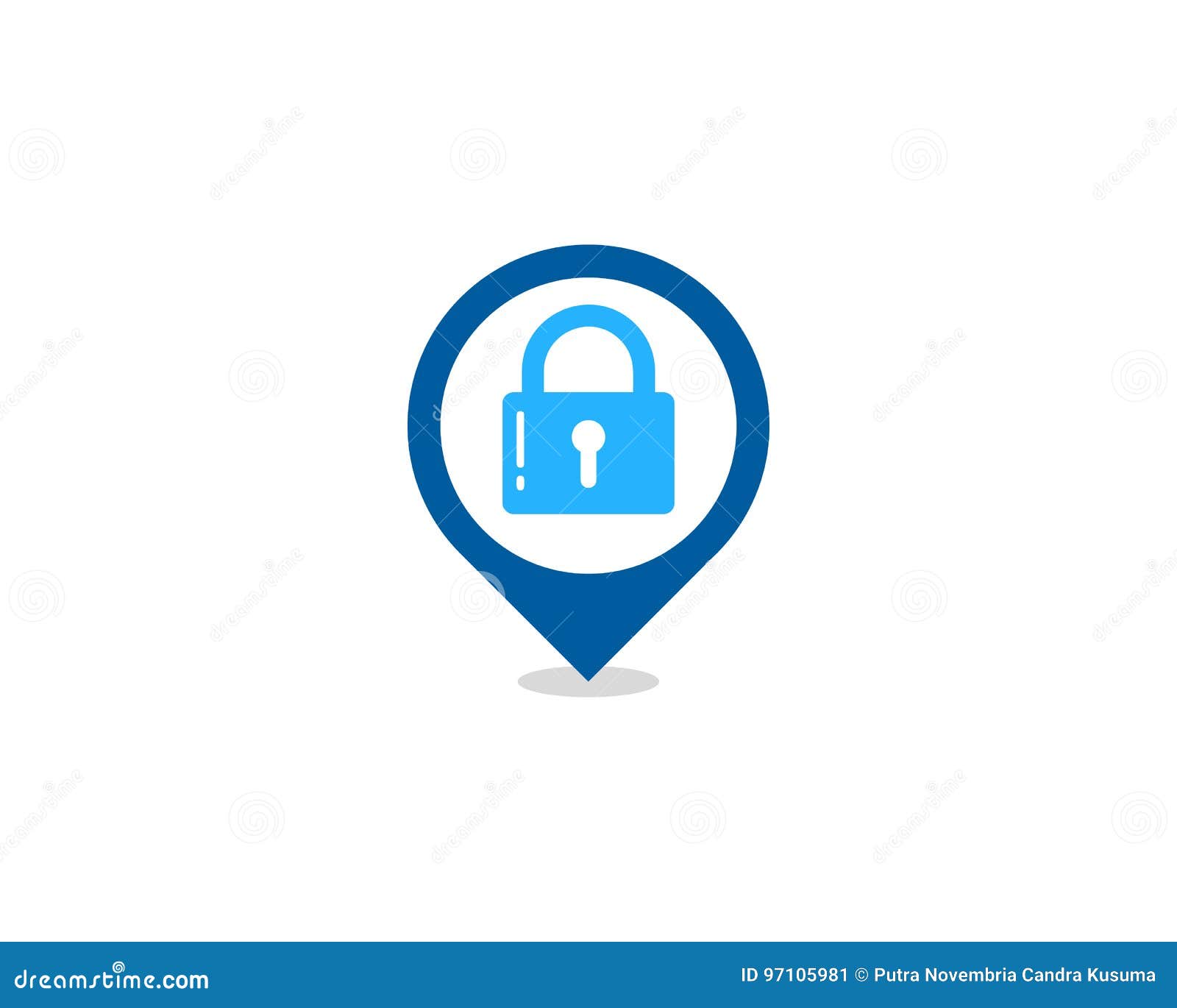 Pin Location Security Icon Logo-Gestaltungselement Vektor Abbildung ...