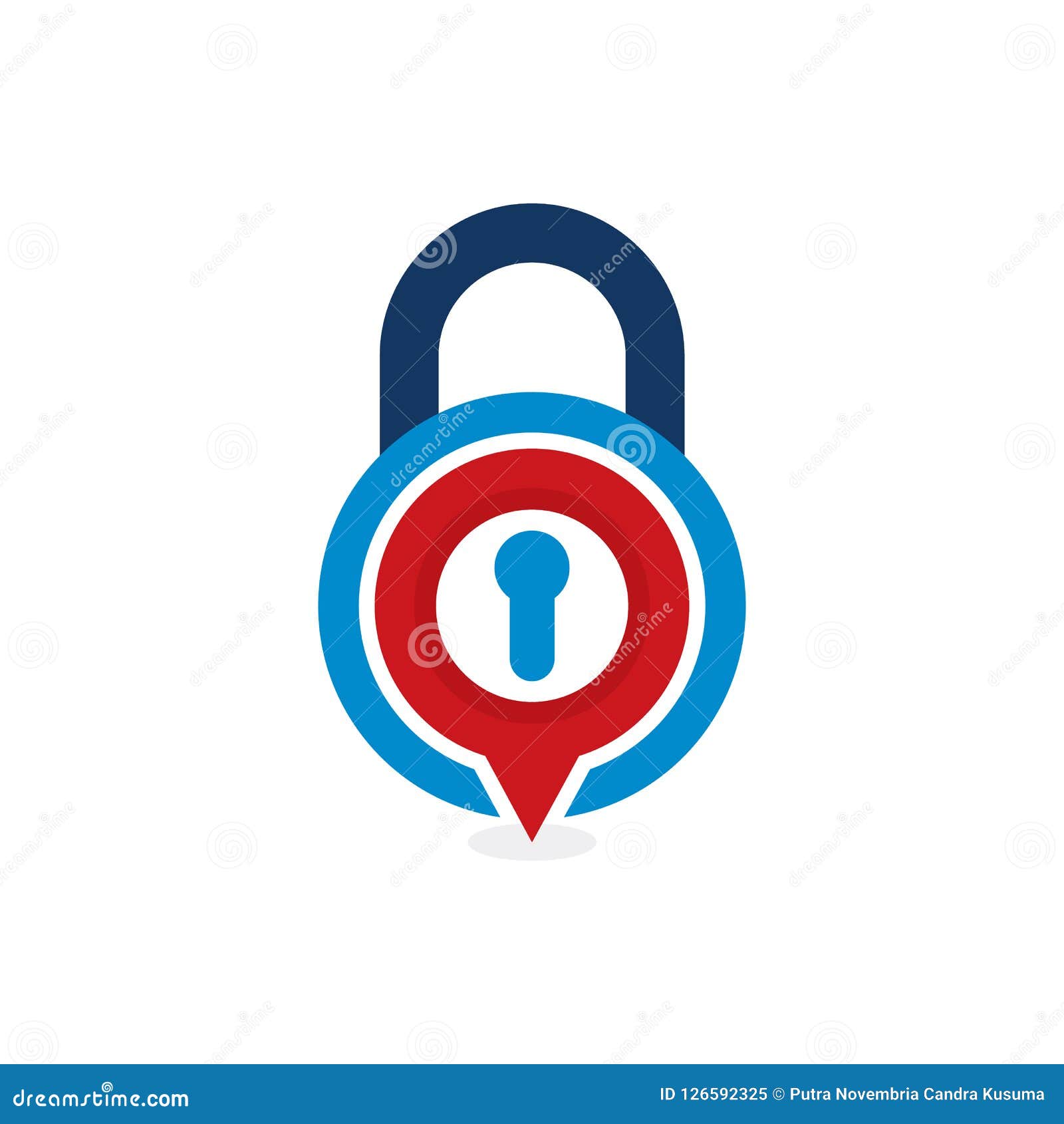Pin Lock Logo Icon Design ilustración del vector. Ilustración de ...