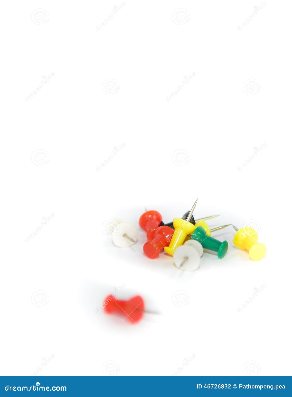Pin many color. stock photo. Image of attachment, detail - 46726832