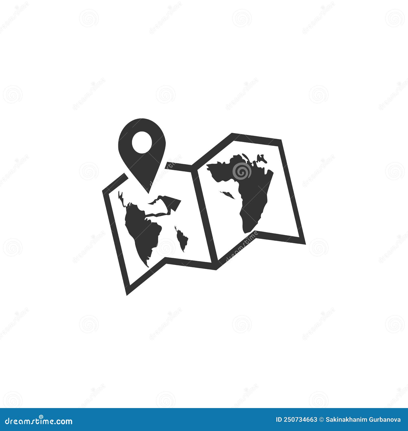 Pin and Map Simple Vector Illustration Desng Stock Illustration ...