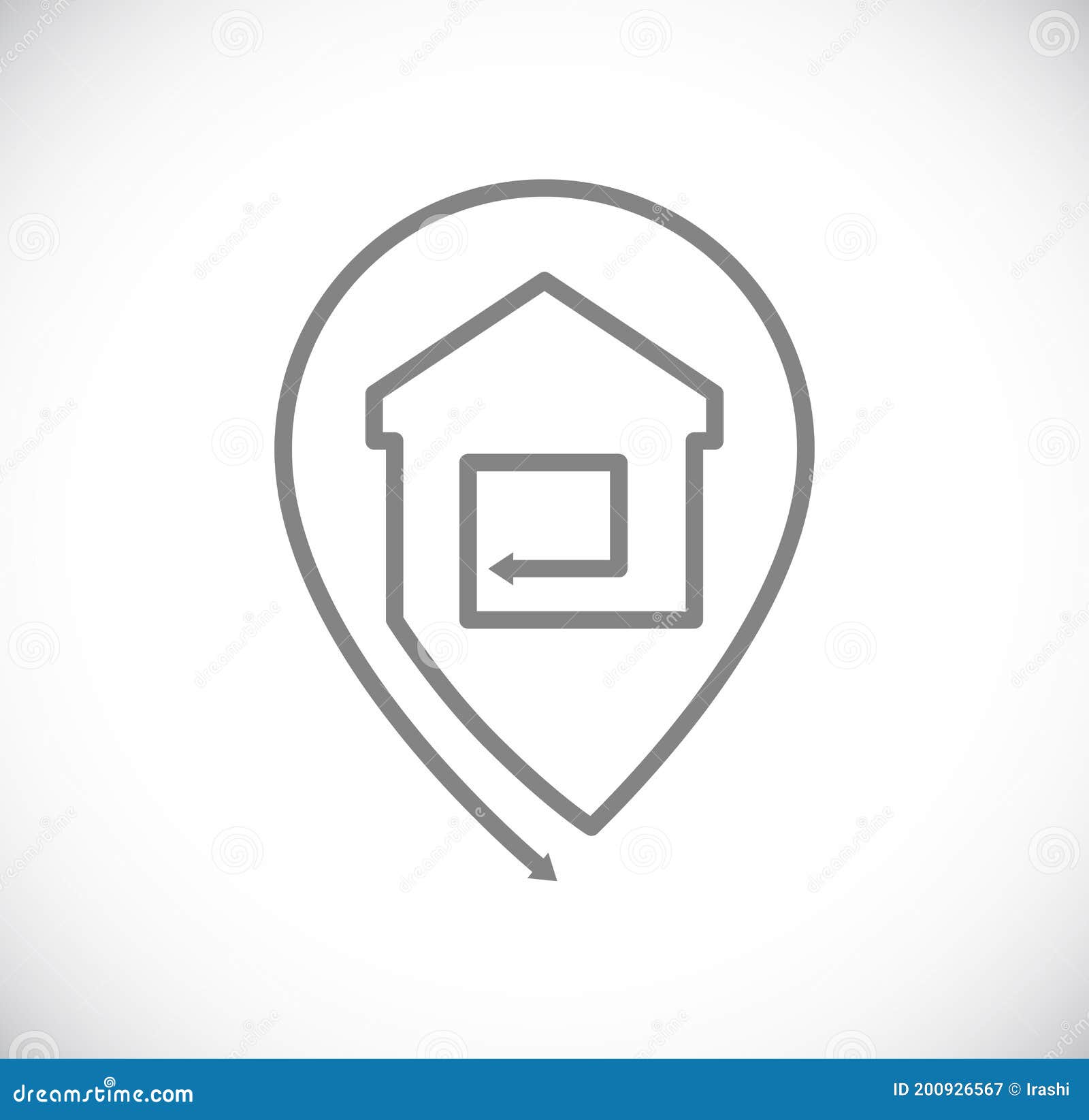 Pin map house icon stock vector. Illustration of location - 200926567
