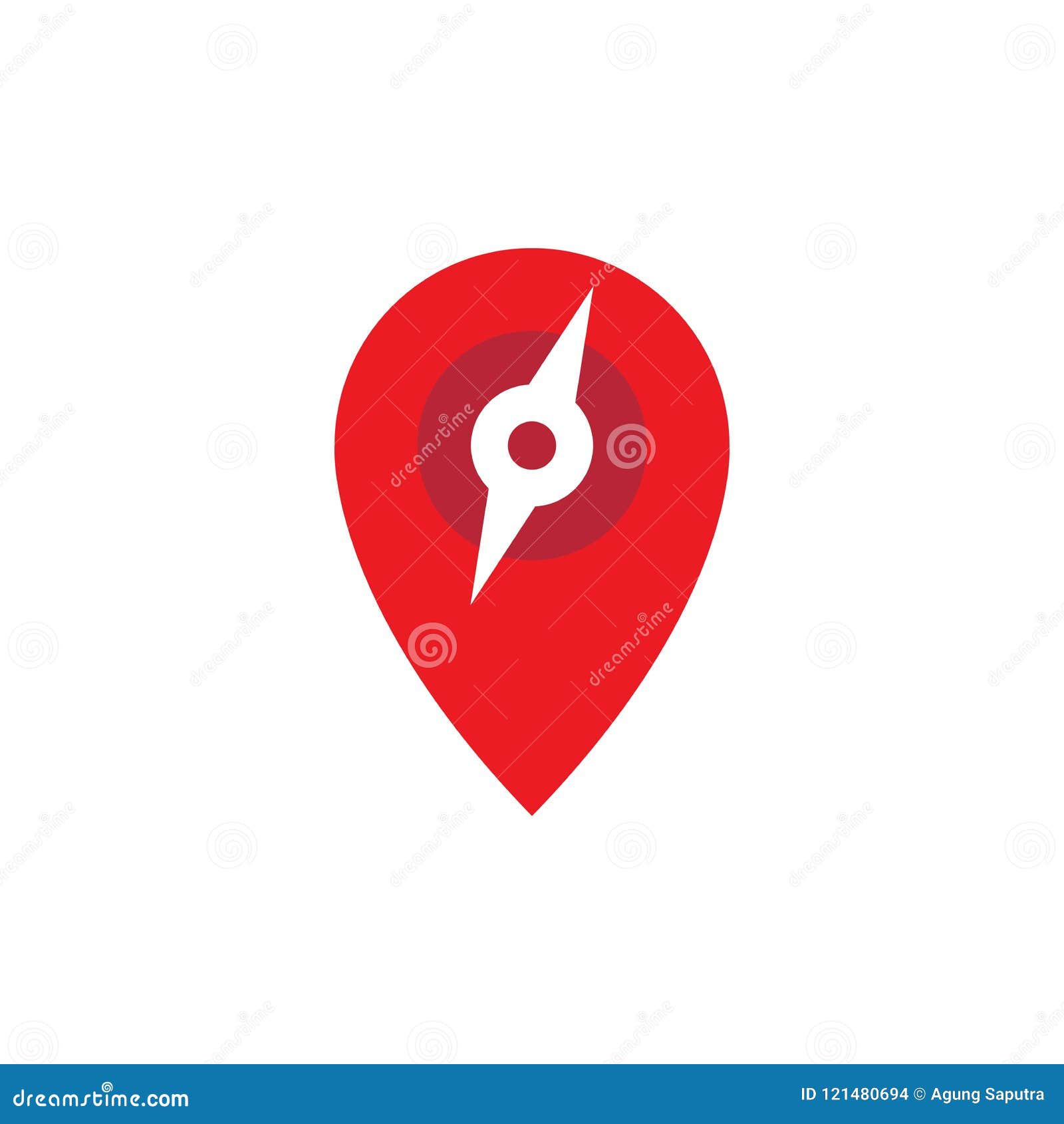 Pin Map Compass Logo or Icon Stock Vector - Illustration of design ...