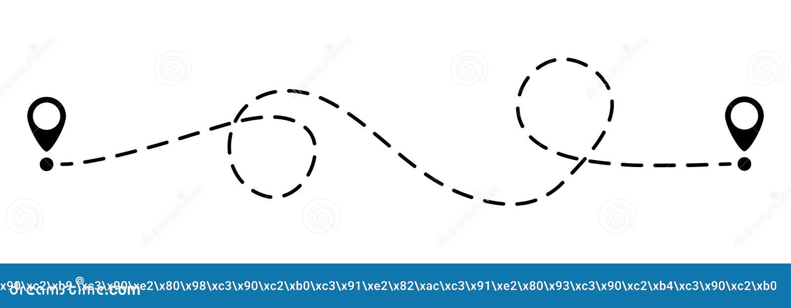 Pin map dotted line stock illustration. Illustration of distance ...