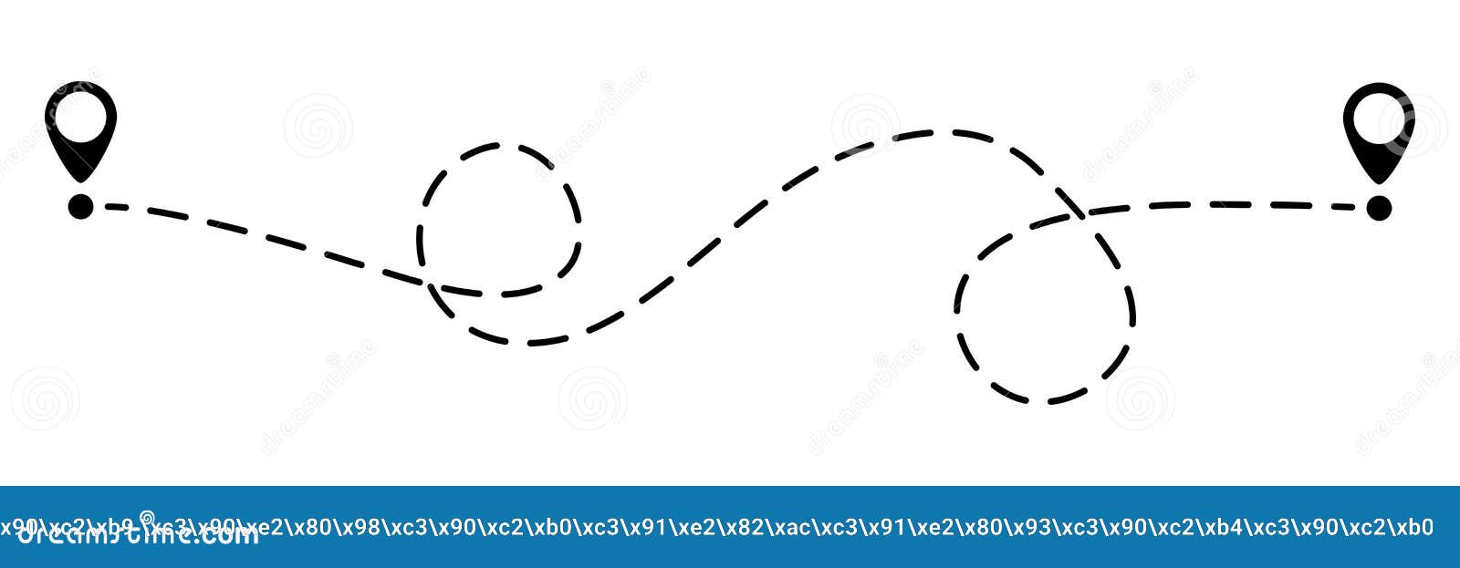 Pin map dotted line stock illustration. Illustration of guidance ...