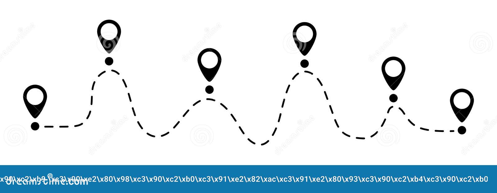 Pin map dotted line stock illustration. Illustration of location ...