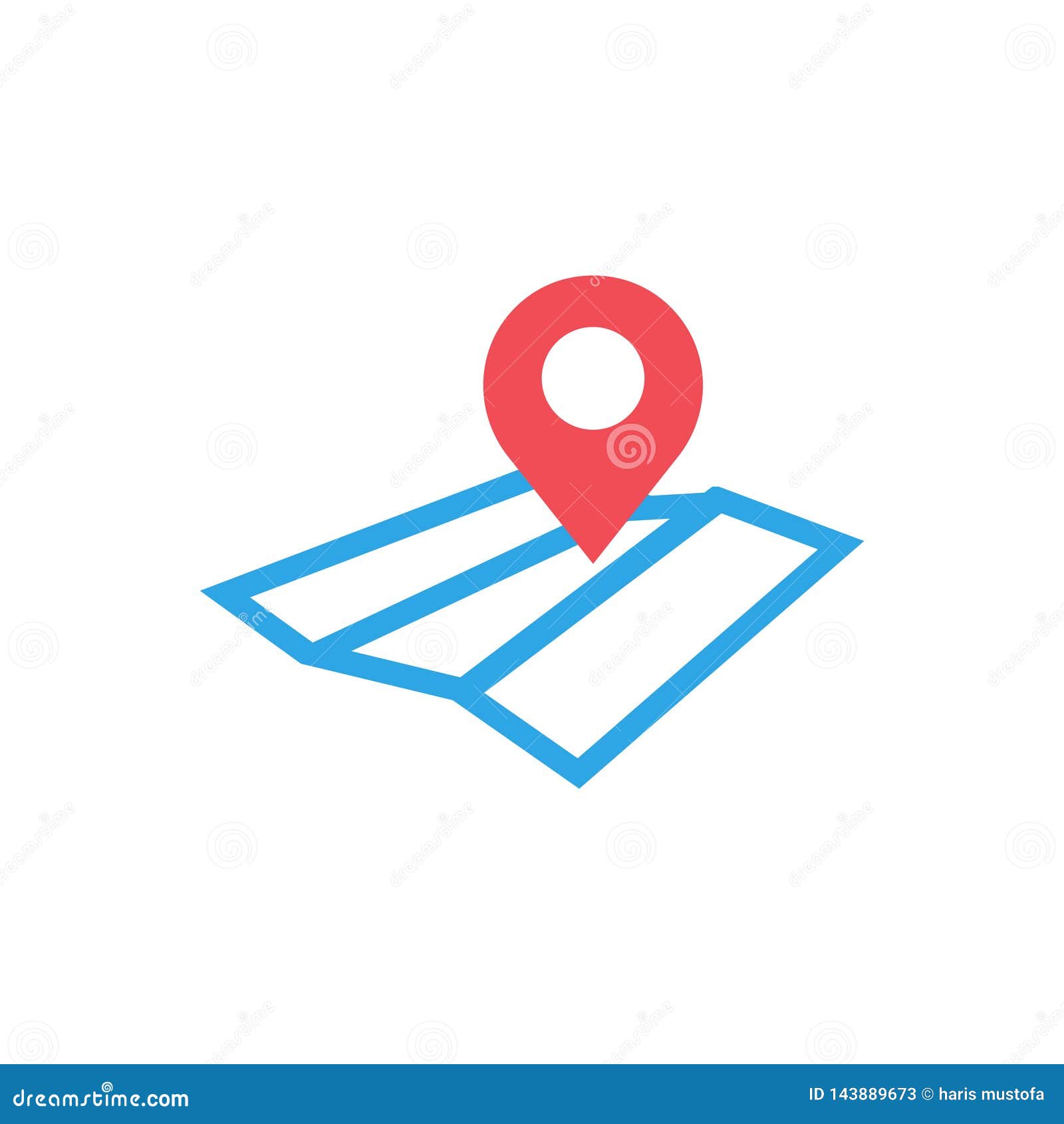 Pin Map Graphic Design Template Vector Isolated Stock Vector ...