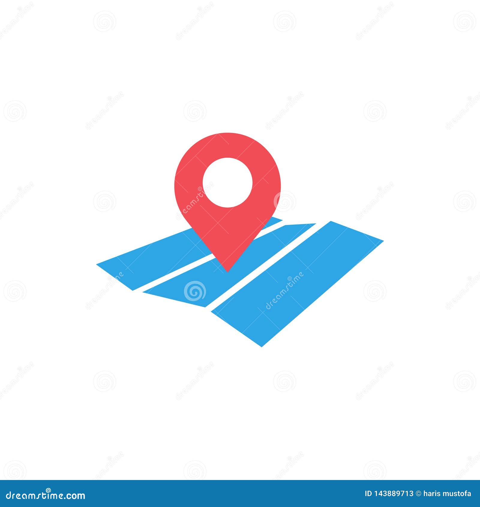 Pin Map Graphic Design Template Vector Isolated Stock Vector ...