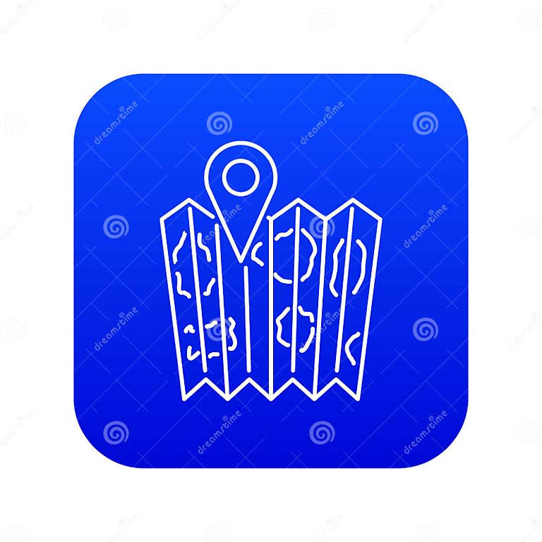 Pin on the Map Icon Blue Vector Stock Vector - Illustration of position ...