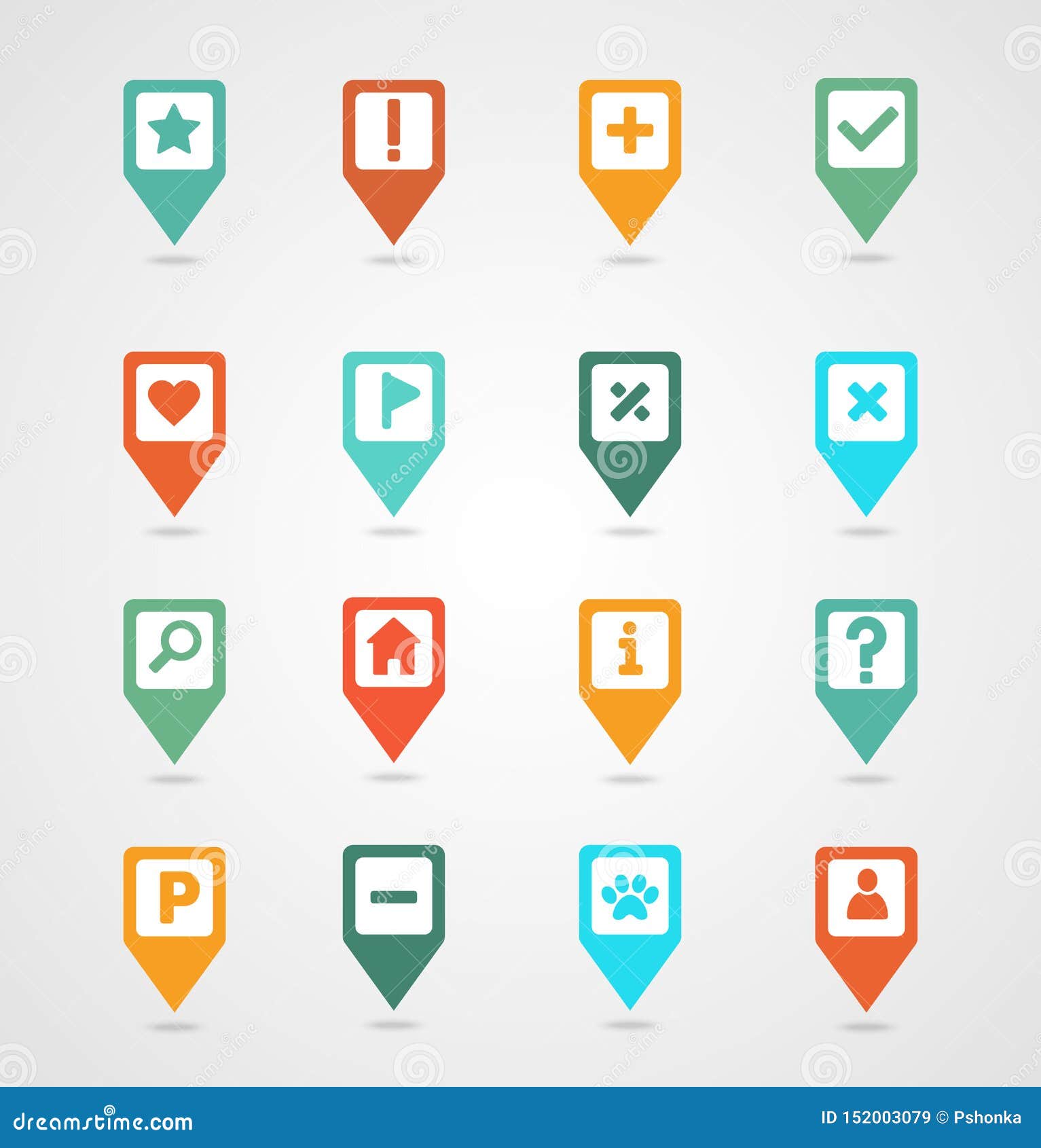 Pin Map Icon Set. Map Pointer Stock Vector - Illustration of minus ...