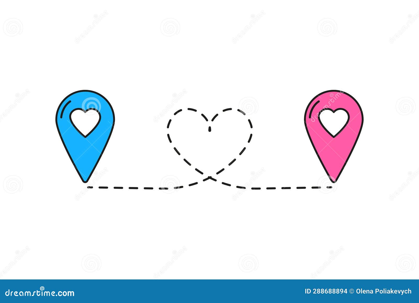 Navigation Aid. Red Pointers On Map App Screen Highlight Designated Route Stock Photography ...