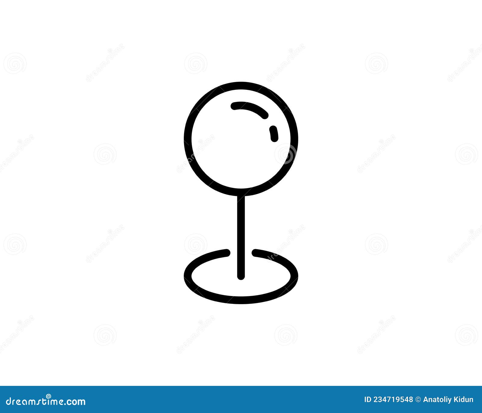 Pin Map Line Icon. Simple Outline Style Stock Vector - Illustration of ...