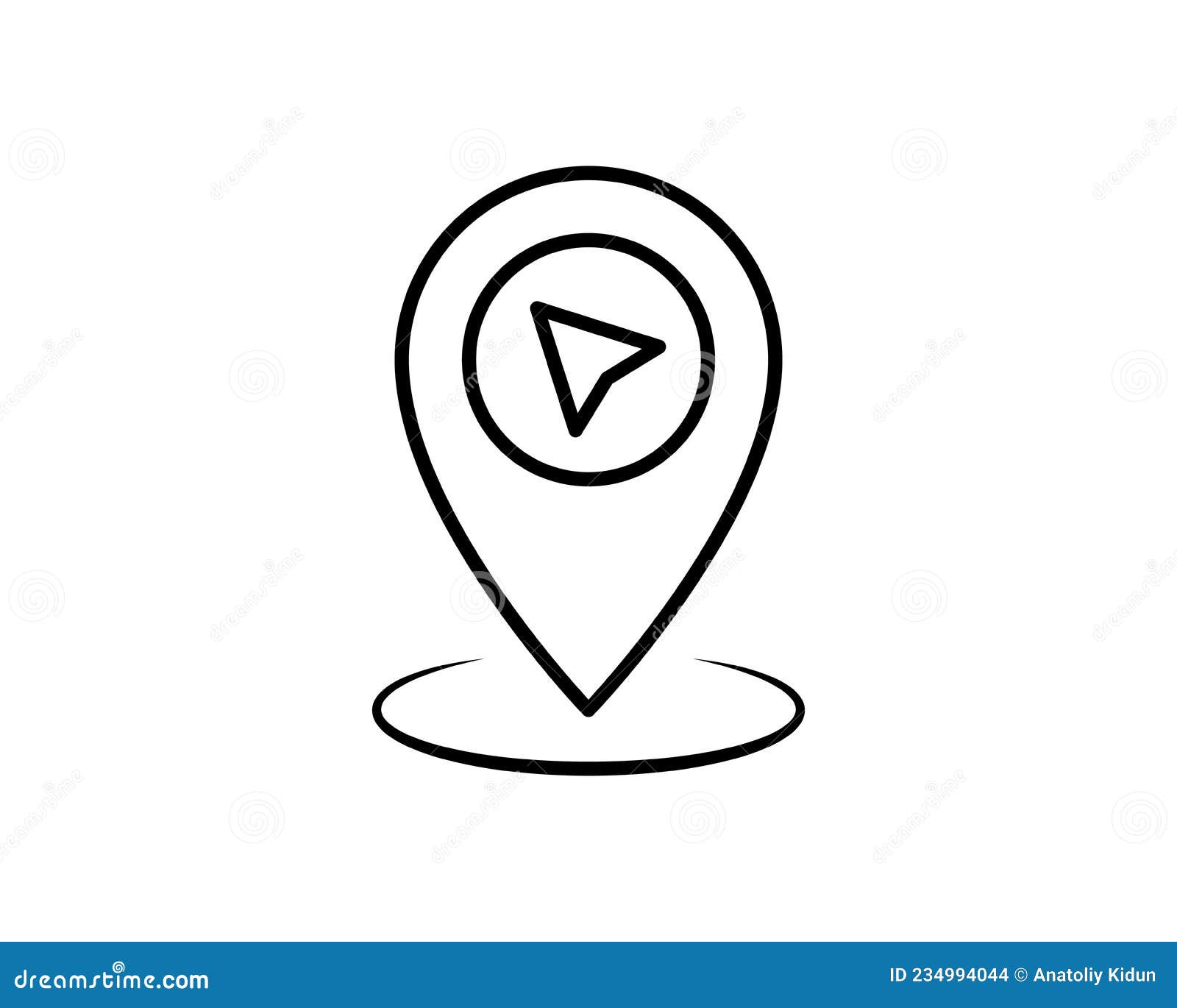 Pin Map Line Icon. Simple Outline Style Stock Vector - Illustration of ...