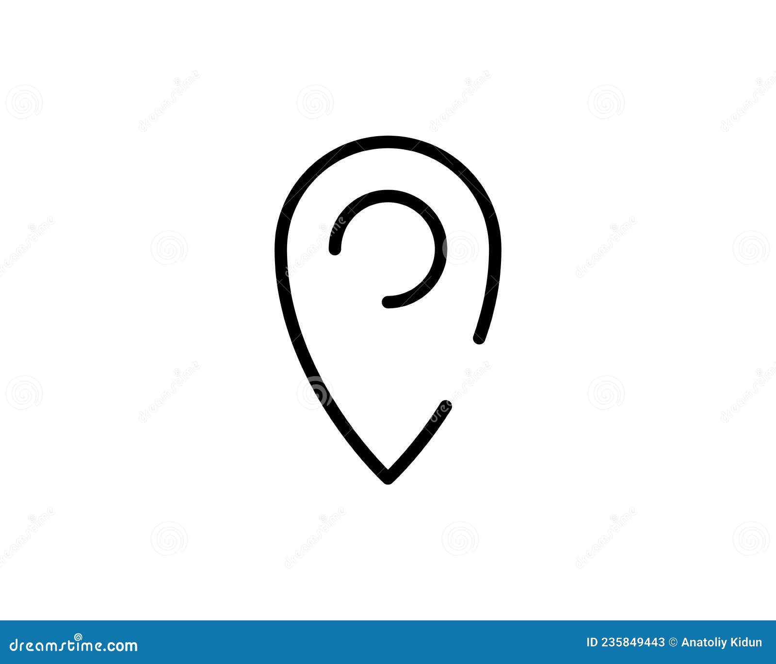 Pin Map Line Icon. Simple Outline Style Stock Illustration ...