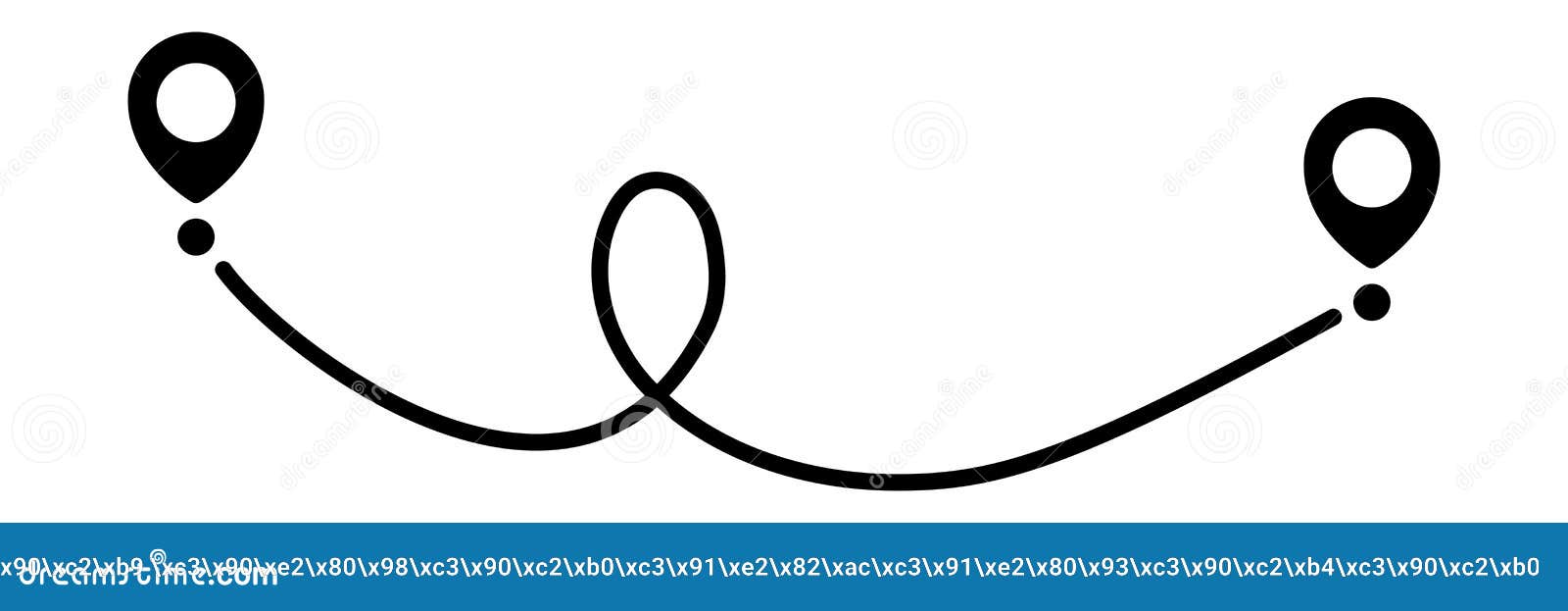 Pin Map Line. Navigation Pointers Stock Illustration - Illustration of ...