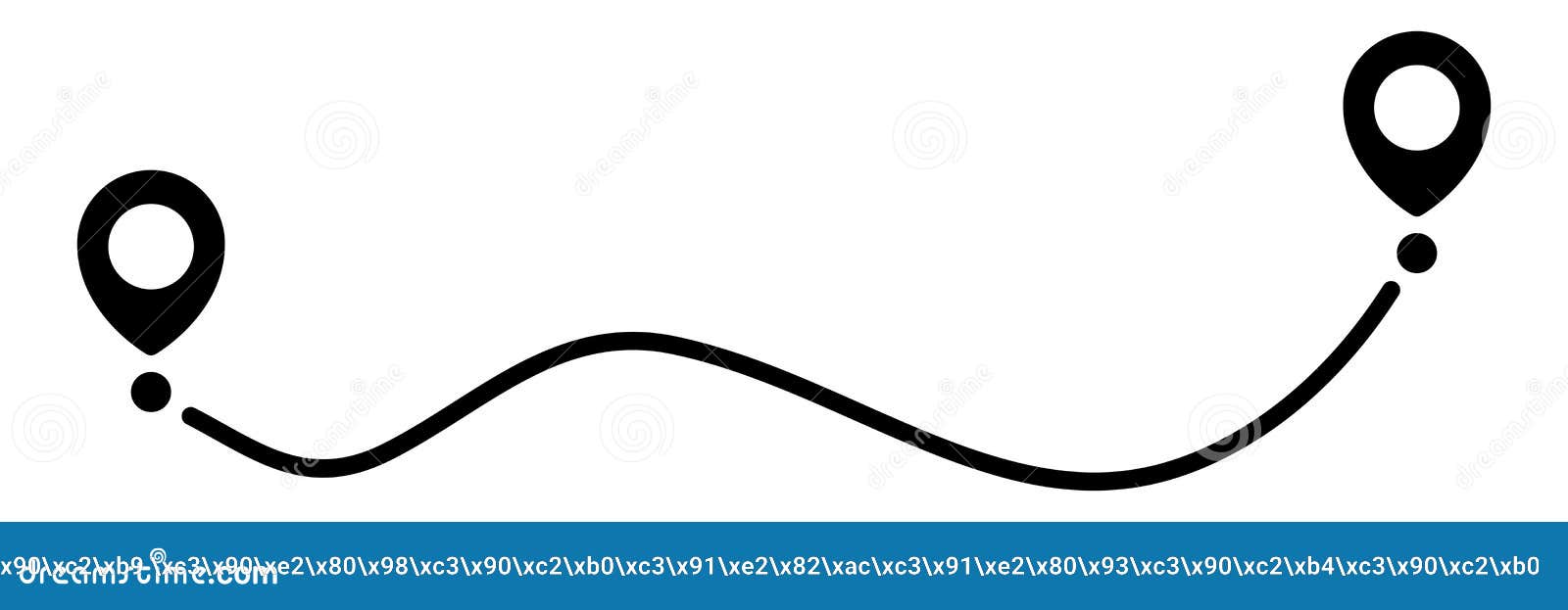 Pin Map Line. Navigation Pointers Stock Illustration - Illustration of ...