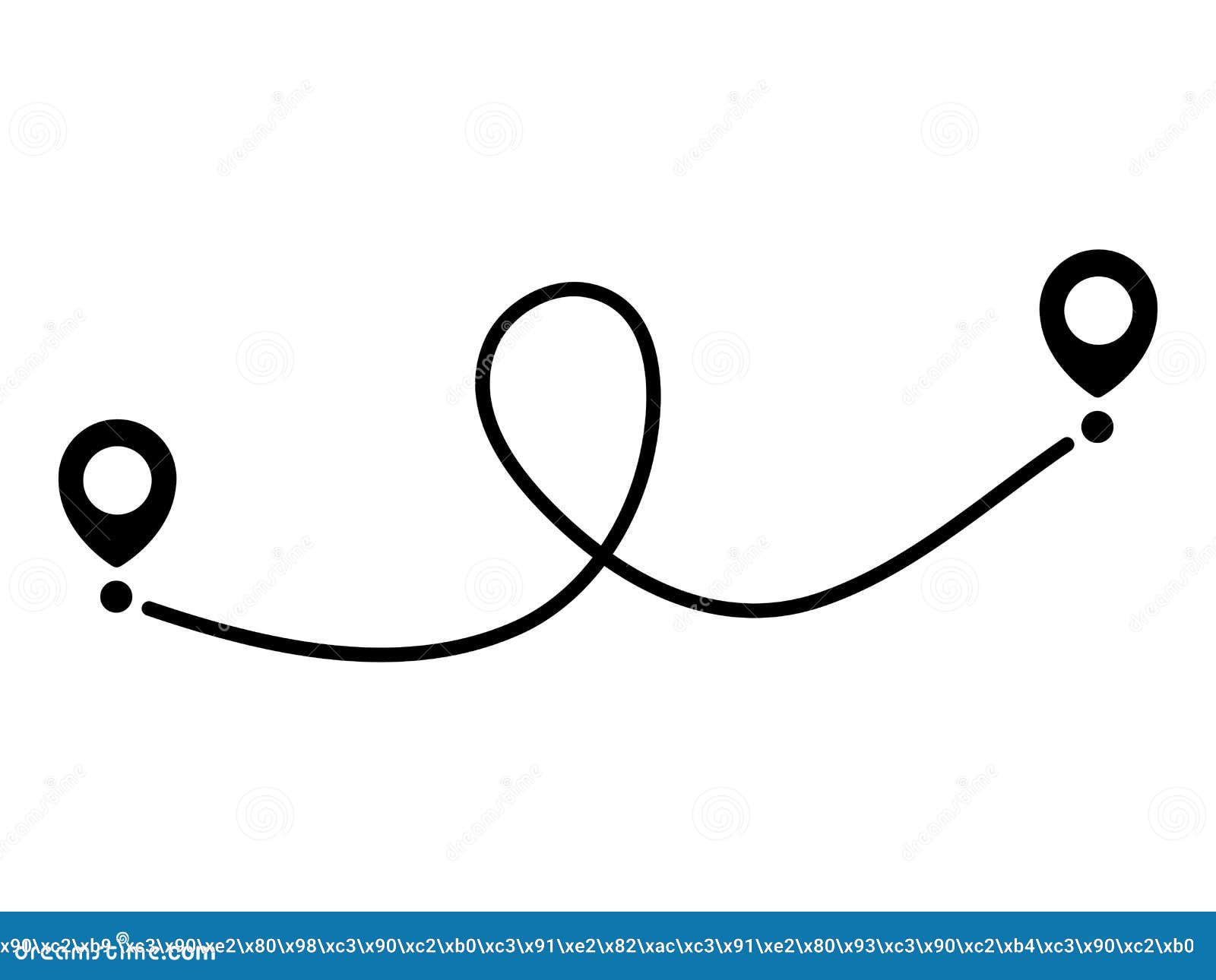 Pin Map Line. Navigation Pointers Stock Illustration - Illustration of ...