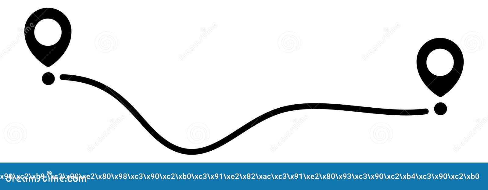 Pin Map Line. Navigation Pointers Stock Illustration - Illustration of ...