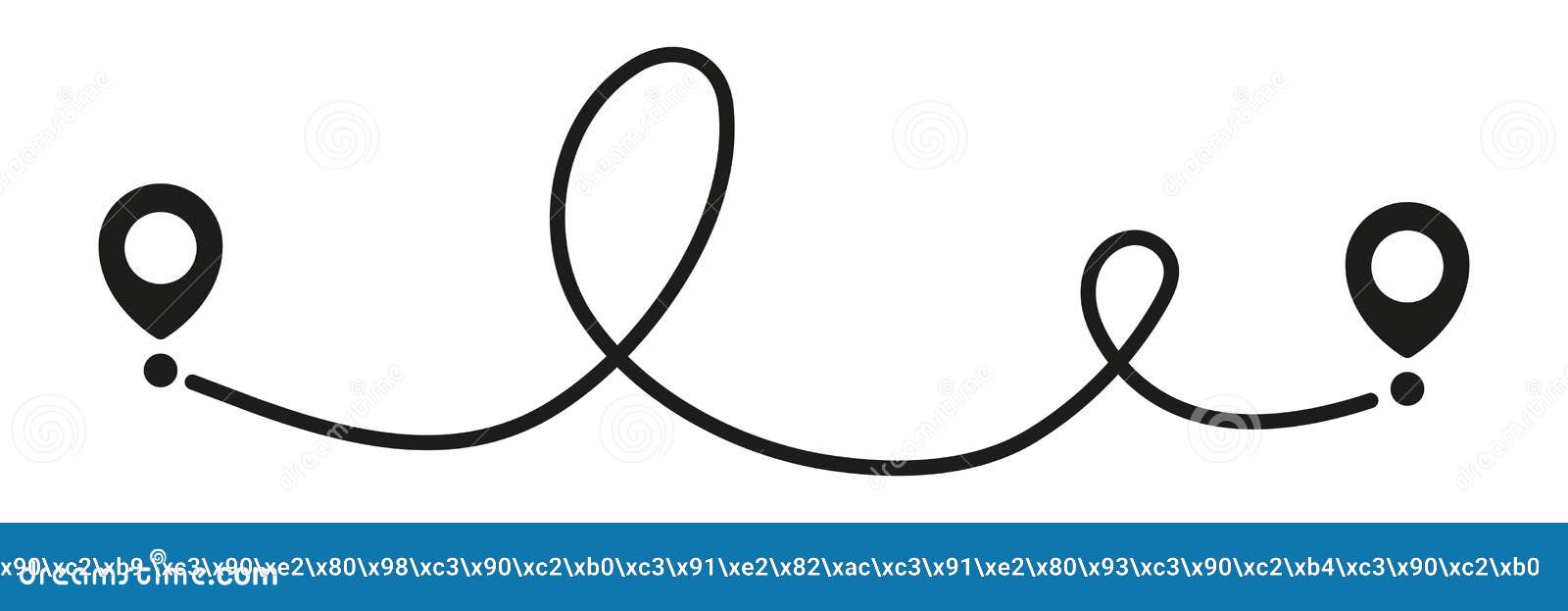 Pin Map Line. Navigation Pointers Stock Illustration - Illustration of ...