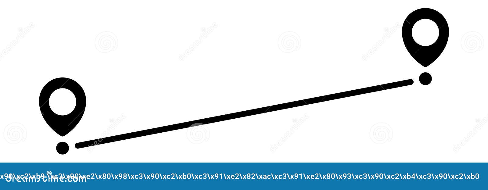 Pin Map Line. Navigation Pointers Stock Illustration - Illustration of ...