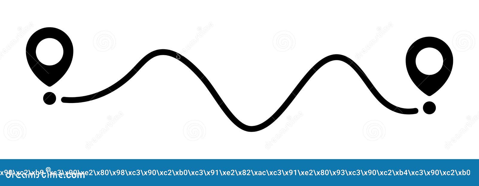 Pin Map Line. Navigation Pointers Stock Illustration - Illustration of ...