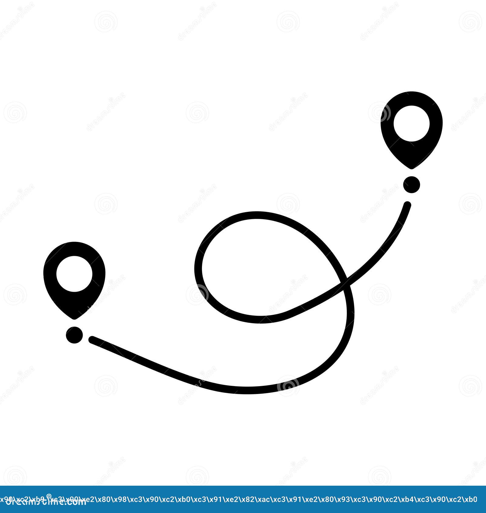 Pin Map Line. Navigation Pointers Stock Illustration - Illustration of ...