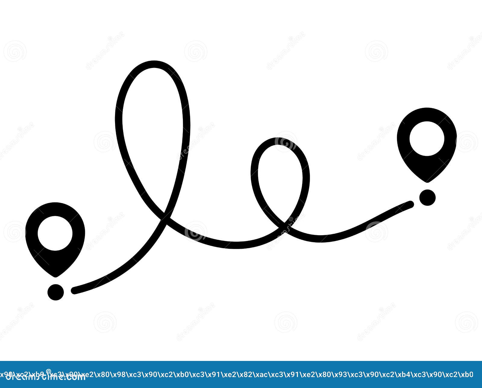 Pin Map Line. Navigation Pointers Stock Illustration - Illustration of ...