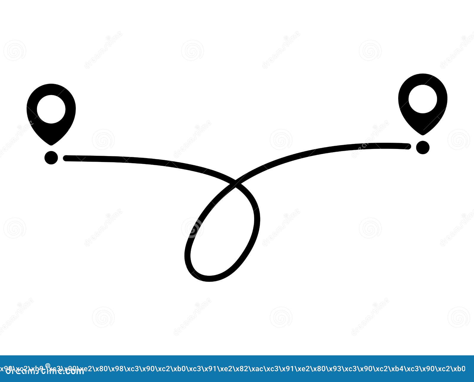 Pin Map Line. Navigation Pointers Stock Illustration - Illustration of ...