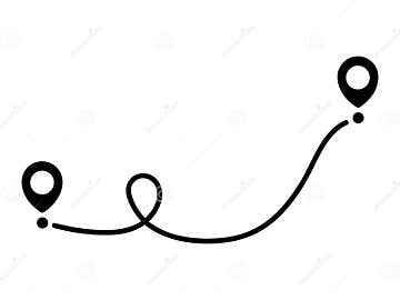 Pin Map Line. Navigation Pointers Stock Illustration - Illustration of ...