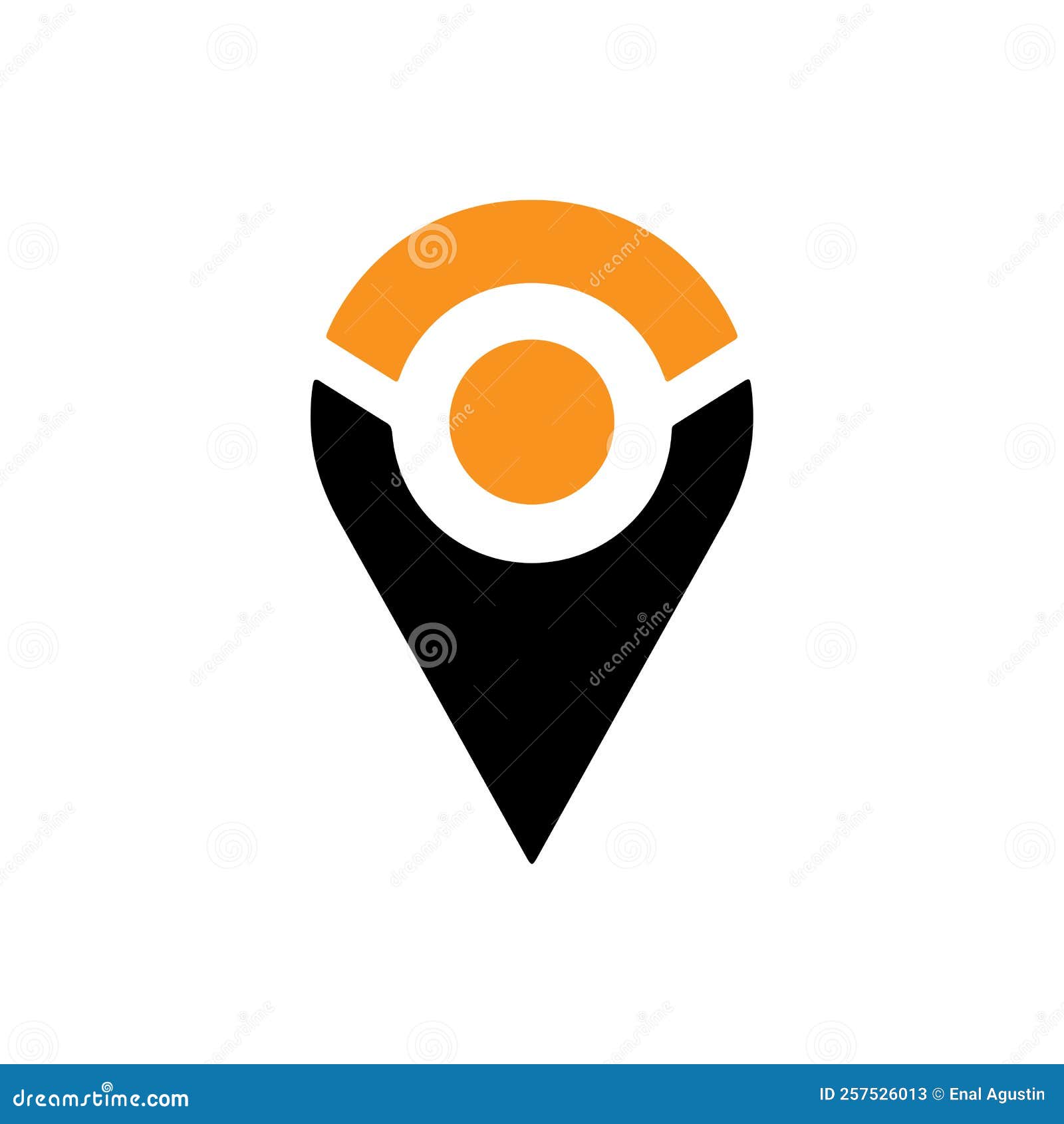 Pin Map Location Pointer Logo Design Stock Vector - Illustration of ...