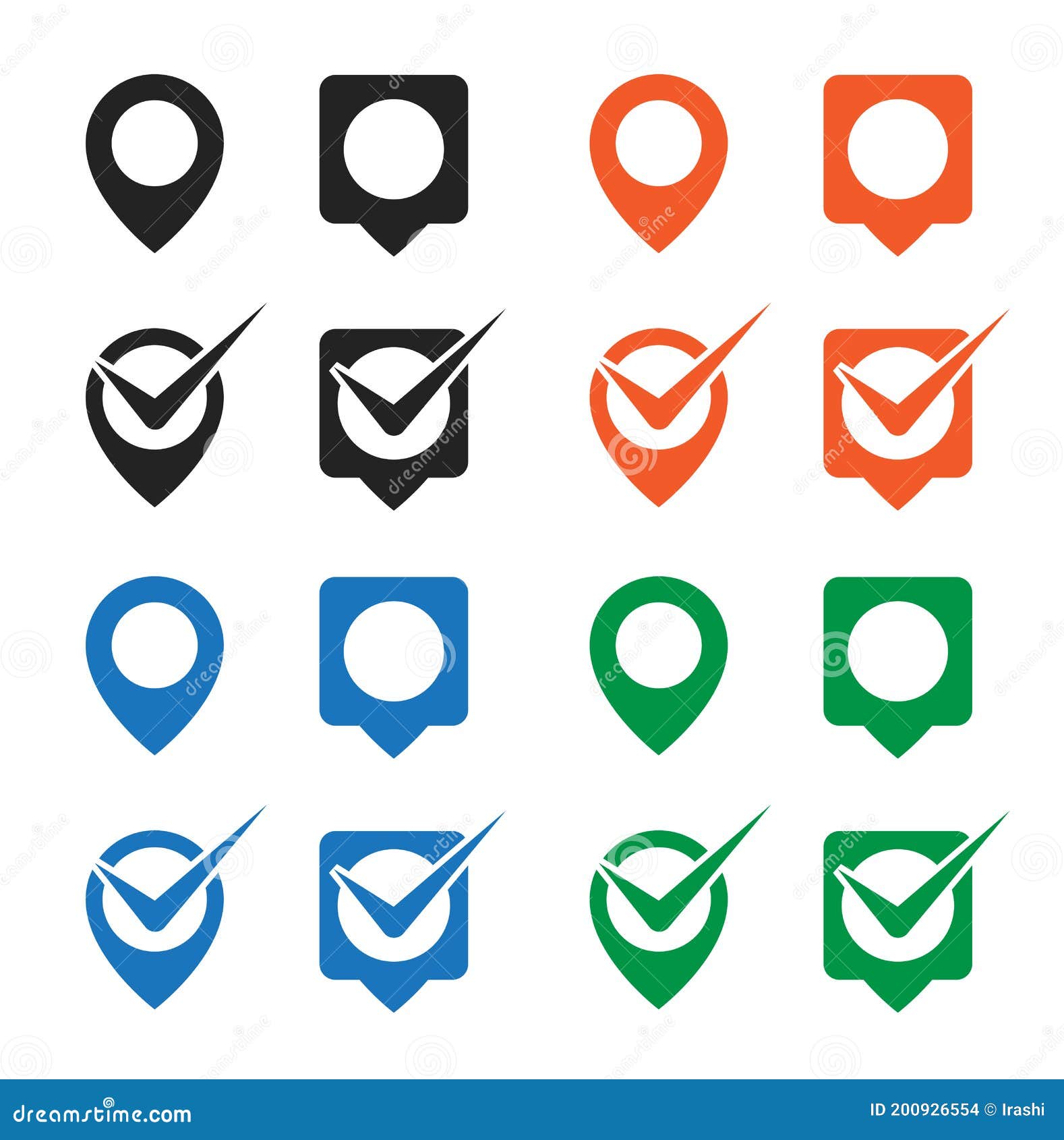 Pin Map Marker Check Mark Pointer Stock Vector - Illustration of ...