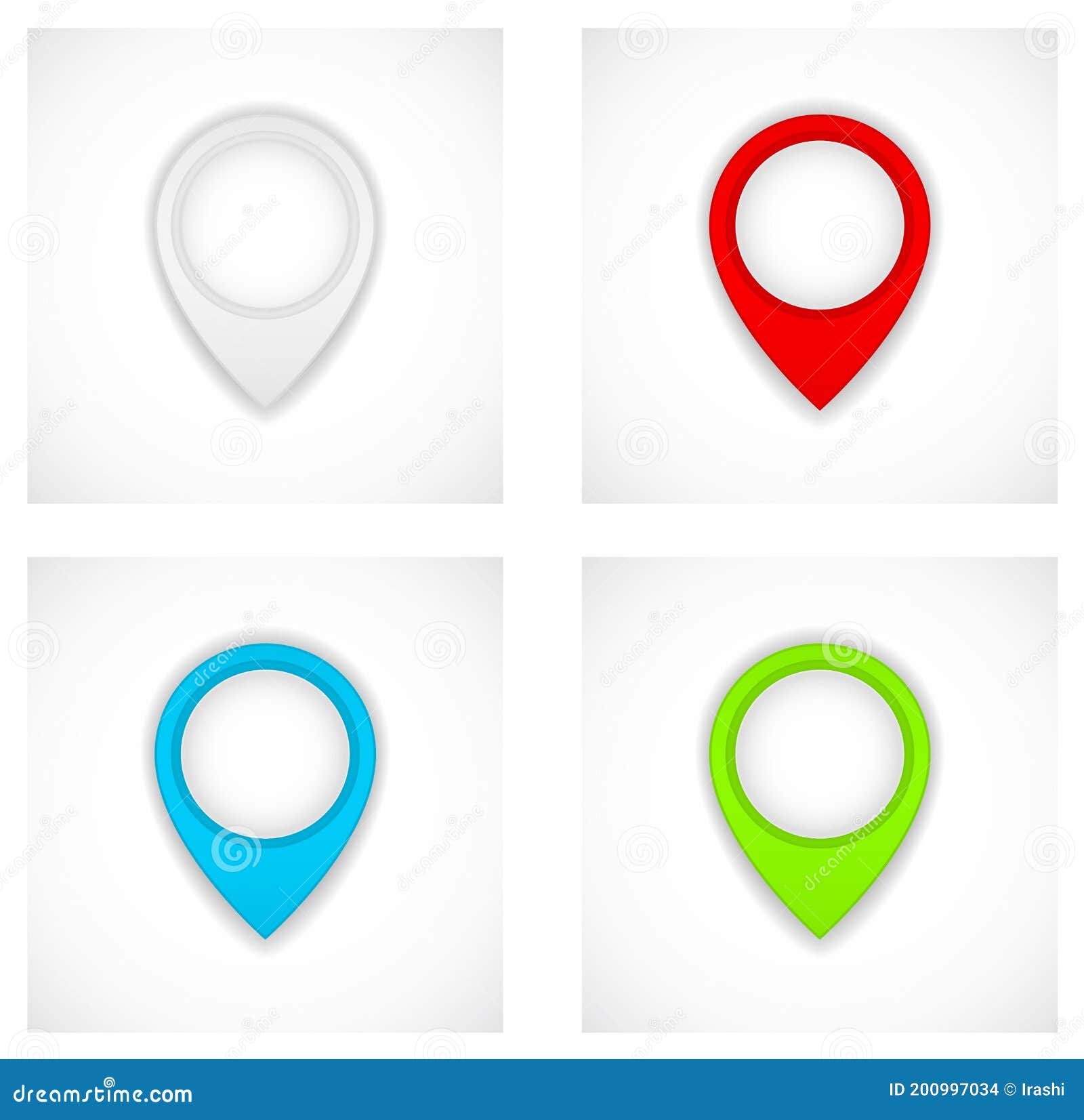 Pin map paper icon pointer stock vector. Illustration of business ...