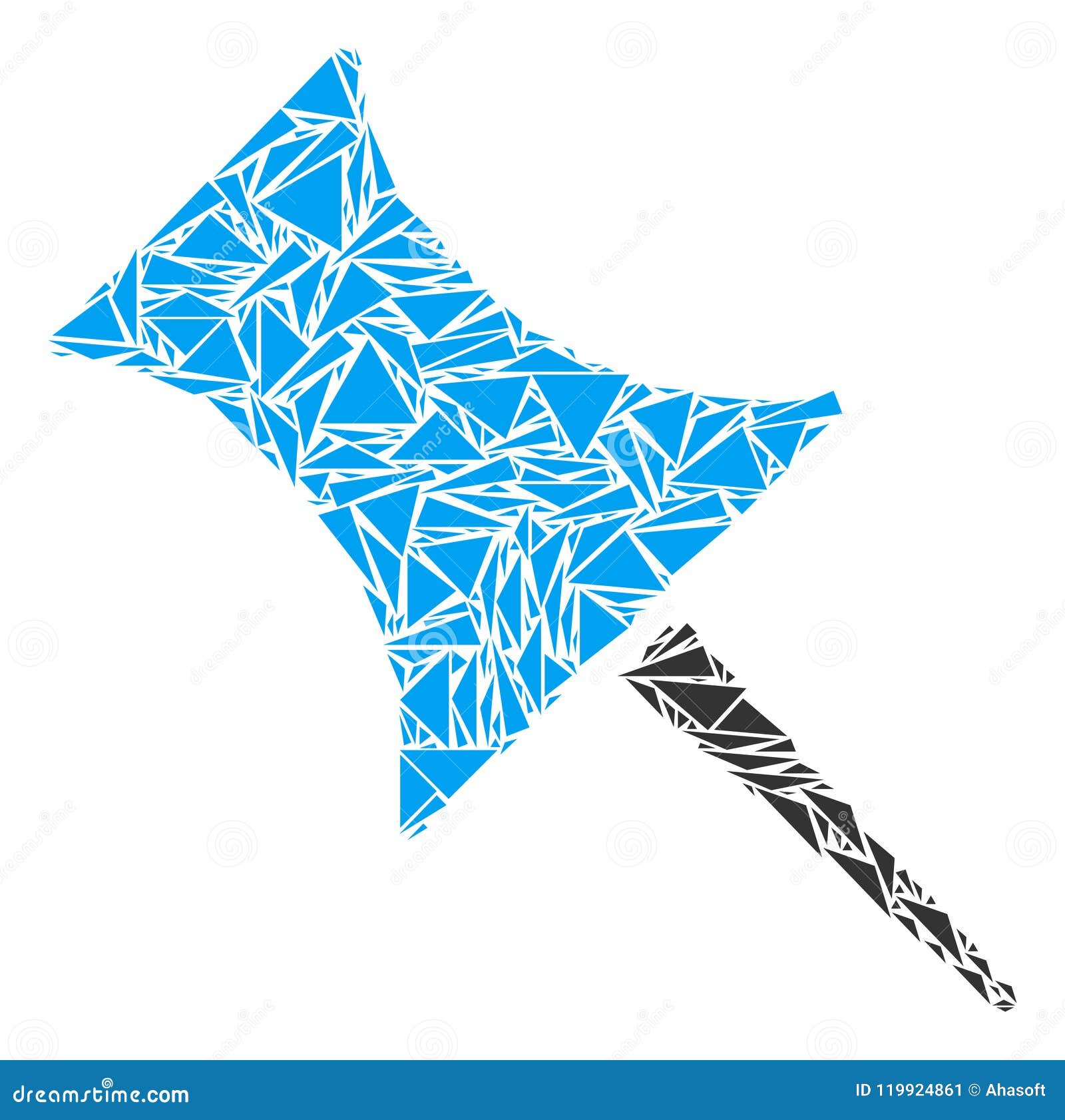 Pin Collage of Triangles stock vector. Illustration of design - 119924861