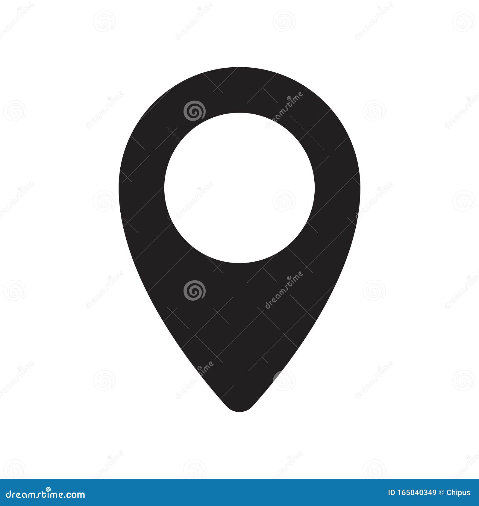 Pin Navigation Icon. Map Pin Symbol, Sign Stock Vector - Illustration ...