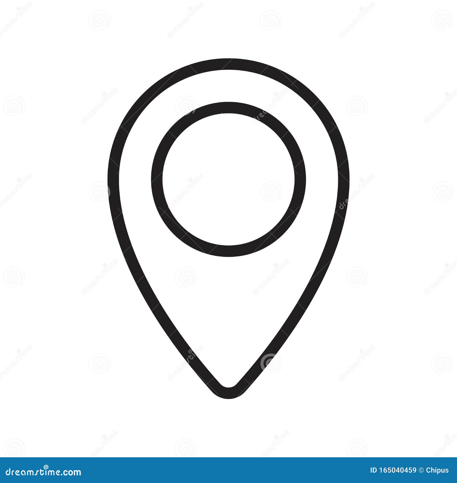 Pin Navigation Icon. Map Pin Symbol, Sign Stock Vector - Illustration ...