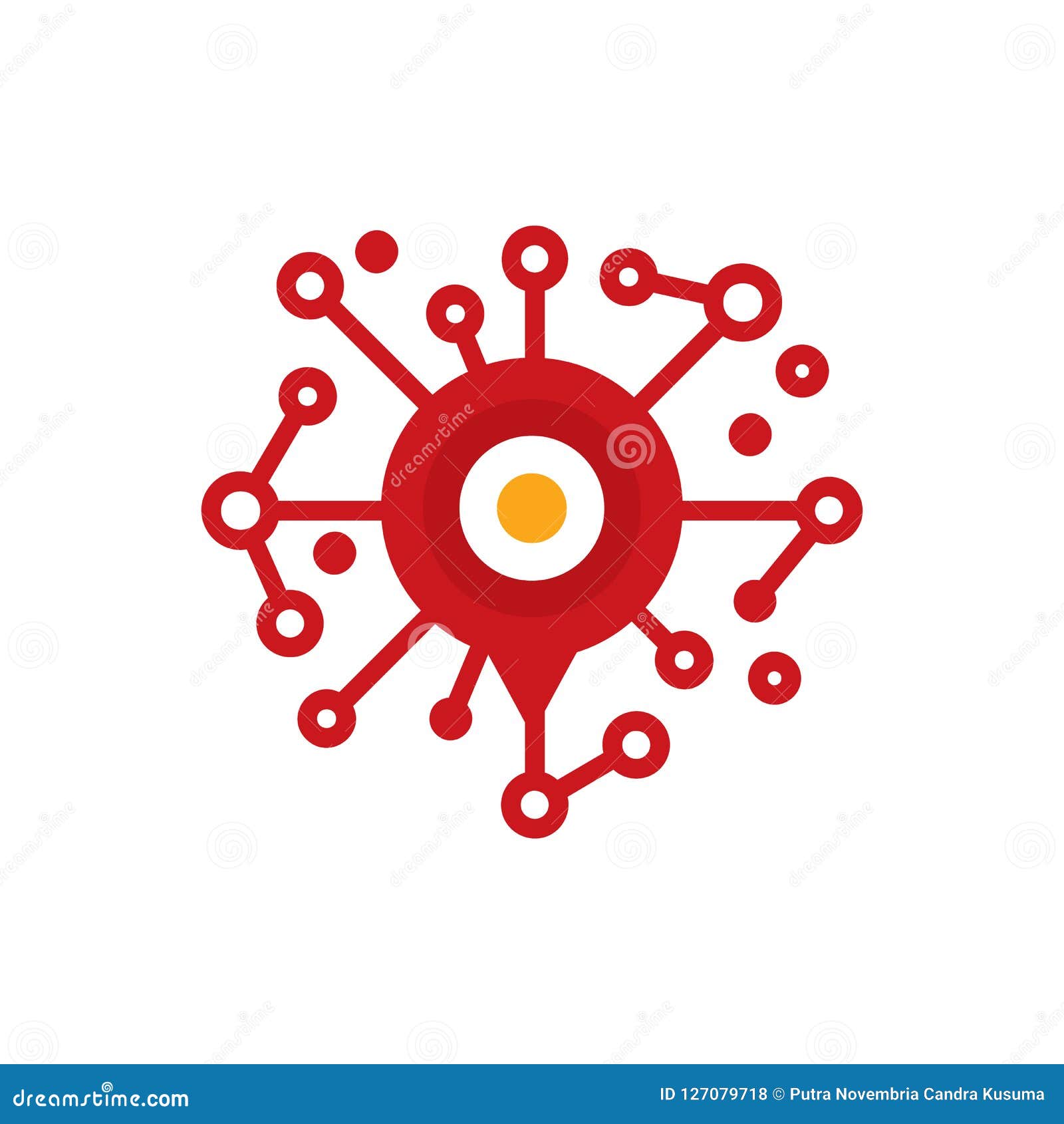 Pin Network Logo Icon Design Ilustración del Vector - Ilustración de ...