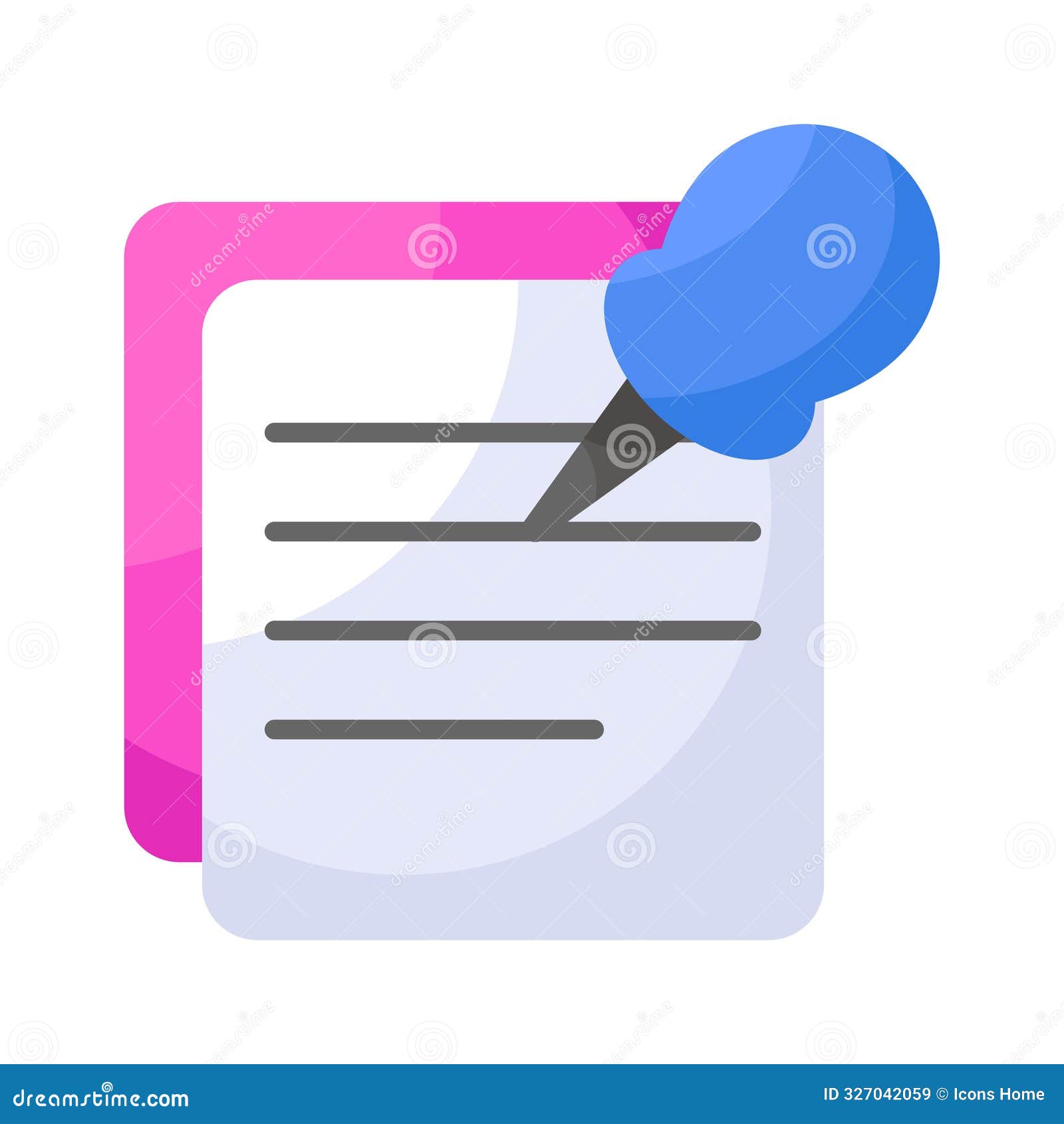 Pin Notes Icon, Featuring a Pin or Tack, Symbolizes Reminders ...